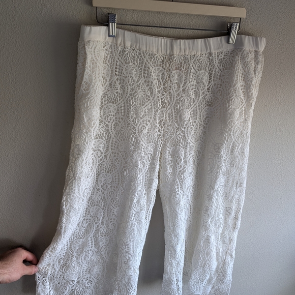 Johnny Was | Pants & Jumpsuits | Johnny Was White Lace Pants | Poshmark